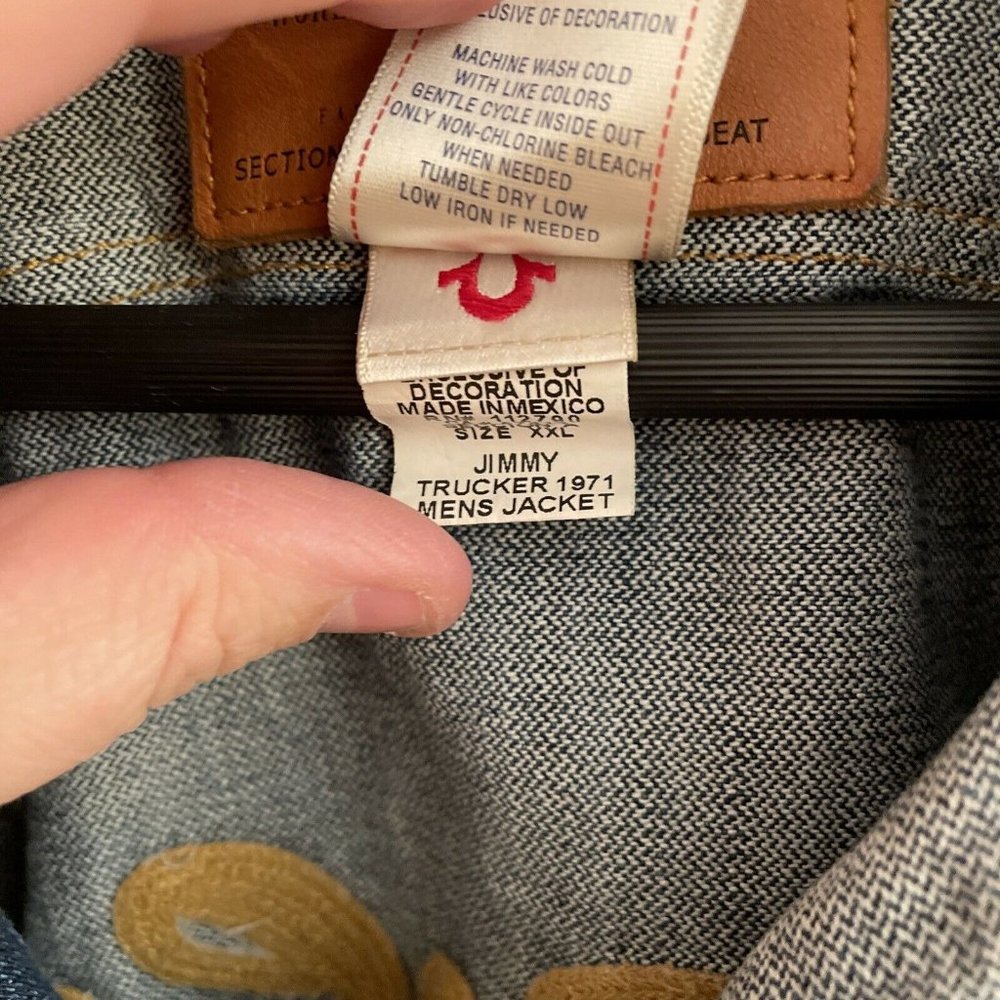 True Religion Jimmy Trucker 1971 Distressed Size 2xl … - Gem